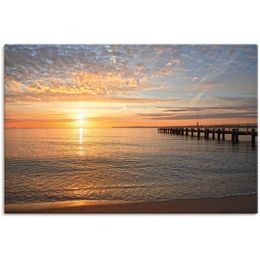 Artland Wandbild &raquo;Fr&uuml;h morgens an der Ostsee&laquo; Bilder vom Sonnenuntergang & -aufgang 1 Stk. tlg. als Leinwandbild, Poster in verschied. Gr&ouml;&szlig;en orange B/H/T: 
