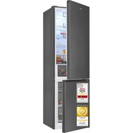 Exquisit K&uuml;hl-/Gefrierkombination &raquo;KGC380-115-NF-040A inoxlook-az&laquo; 200,5 cm hoch 59,5 cm breit Humidity Box f&uuml;r optimale Feuchtigkeitsregulierung & 
