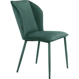 OTTO home Esszimmerstuhl &raquo;Koa&laquo; () 2 Stk.in Velourstoff, mit Sitz und R&uuml;cken gepolstert, Sitzh&ouml;he 49 cm gr&uuml;n Stoff B/H/T: 47cm x 87cm x 61cm, 2 Stk., 