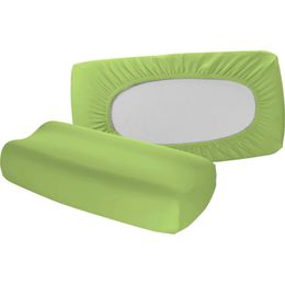 Fleuresse Kissenbezug &raquo;Vital comfort&laquo; Baumwolle-Elasthan Kissenbezug, 40x60 cm, Gummizug gr&uuml;n Jersey, Obermaterial: 96% Baumwolle, 4% Elasthan (LYCRA 