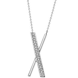 Firetti Damen Kette mit Anh&auml;nger &raquo;Schmuck Geschenk Silber 925 Halsschmuck Halskette Ankerkette Kreuz&laquo; mit Zirkonia (synth.) silber Silber 925 (
