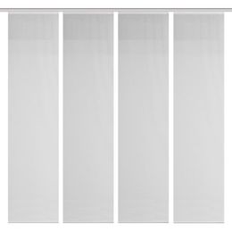 Vision S Schiebegardine &raquo;4ER SET ROM&laquo; Paneelwagen 4 Stk. tlg. HxB: 260x60, Schiebevorhang 4er Set Uni grau Polyester 260cm, Paneelwagen, 60cm