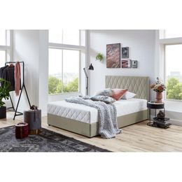 ATLANTIC HOME COLLECTION Boxbett &raquo;"Benita", inkl. Bettkasten&laquo; erh&auml;ltlich in verschiedenen Gr&ouml;&szlig;en, inkl. Taschen-Federkernmatratze beige Bezug Bett: 