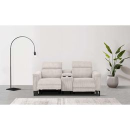 OTTO home 2-Sitzer &raquo;LUND Cord, Relaxfunktion, TV-Sessel, manuell/elektrisch (USB-A)&laquo; m. elektrischer o. manueller Relaxfunktion, Getr&auml;nkehalter u. 