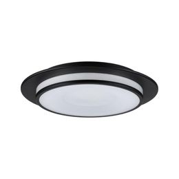 Paulmann LED Deckenleuchte &raquo;Egron 15W 360 mm Schwarz 230V 2700K Metall/Kunststoff&laquo; Warmwei&szlig; 3-step-dimmbar schwarz 1, &Oslash; 36cm H: 5,8cm