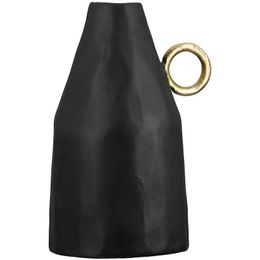 Gilde Tischvase &raquo;Vase Dora, schwarz H.31 cm&laquo; schwarz Aluminium B/H/T: 14,5cm x 31cm x 14,5cm