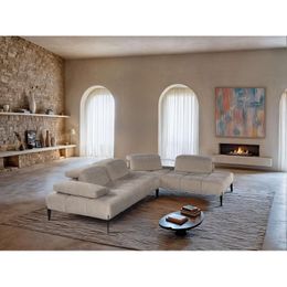 Calia italia Ecksofa &raquo;Skyline, Made in Italy, Design-Sofa, L-Form, mit Sitztiefenverstellung&laquo; verstellbare Armlehne und Kopfst&uuml;tze f&uuml;r maximalen 
