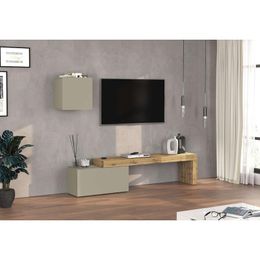 OTTO home TV-Wand &raquo;Chronos TV-Set, Wohnwand &ndash; Elemente frei platzierbar, Made in Italy&laquo; Set, 2-er set, 2 Stk. tlg. B/H/T: 220cmcm x 190cmcm x 40cmcm, 