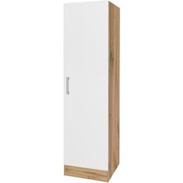 KOCHSTATION Vorratsschrank &raquo;KS-Toronto&laquo; Breite 50 cm, mit 8 Einlegeb&ouml;den wei&szlig; Holzwerkstoff B/H/T: 50cm x 200cm x 60cm, T&uuml;ren: 1 Stk.