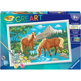 Ravensburger Malen nach Zahlen &raquo;CreArt, Pferde im Wasser&laquo; Made in Europe Einheitsgr&ouml;&szlig;e