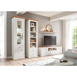 OTTO home Wohnwand &raquo;Sherwood, Anbauwand im Landhausstil, Komplettset, Wohnzimmer-Set&laquo; Set, 4 Stk. tlg. wei&szlig; B/H/T: 342cmcm