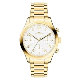 Fynch-Hatton Damen Fynch-Hatton Chronograph Quarzuhr, Armbanduhr, Damenuhr, Edelstahlarmband, analog gold Einheitsgr&ouml;&szlig;e
