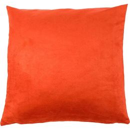 G&ouml;zze Dekokissen &raquo;Alcatraz&laquo; in Wildlederoptik orange Obermaterial: 100% Polyester B/L: 60cm x 60cm, 2 Stk.