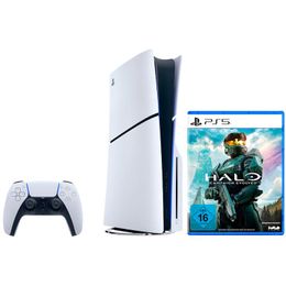 Playstation 5 Konsolen-Set &raquo;PS5 Disk Edition (Slim) inkl. Halo: Campaign Evolved&laquo; 1.000 GB 1 TB gr&uuml;n Atemberaubende Spielerlebnisse: Entdecke ein noch