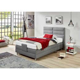 Westfalia Schlafkomfort Boxbett mit Motor in diversen Ausf&uuml;hrungen grau Box und Kopfteil: Feinstrukturstoff (77% Polyester und 23% Viskose);Bezug der Obermatratze: 100% 