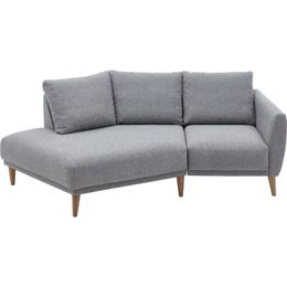 OTTO home 2,5-Sitzer &raquo;Elvis&laquo; Polsterecke mit offenem Ende im skandinavischen Stil, Massivholzf&uuml;&szlig;e grau 79% PES; 21% PP B/H/T: 220cm x 80cm x 127cm, 
