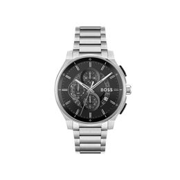 BOSS Herren BOSS Chronograph &raquo;PEAK 2.0&laquo; Quarzuhr, Armbanduhr, Herrenuhr, Edelstahlarmband, analog, Tag silber Einheitsgr&ouml;&szlig;e
