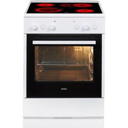 Amica Elektro-Standherd &raquo;SHC 914 111 W&laquo; Steam Clean Komfortables Kochen und Backen mit &uuml;bersichtlicher Handhabung wei&szlig; Glaskeramik-Kochfeld mit rahmenlosem 
