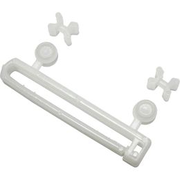 Gardinia Klick-Gleiter &raquo;Schlaufenleiter mit X-Gleitern und Rollen&laquo; Serie Fl&auml;chenvorhang-Technik Atlanta 3-l&auml;ufig wei&szlig; Kunststoff B/H/L: 5,9cm, 10 Stk.