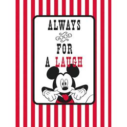 Komar Bild &raquo;Mickey Mouse Laugh&laquo; Disney 1 Stk. tlg. Wandbild zur Dekoration im Kinderzimmer - ohne Rahmen bunt Holz, Papier B/H/T: 30cm x 40cm, Disney, 1 Stk
