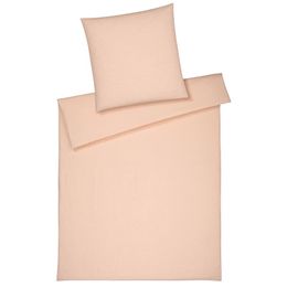 Elegante Bettw&auml;sche &raquo;Breezee&laquo; 2 angenehmes Hautgef&uuml;hl rosa Halbleinen, Obermaterial: 50% Baumwolle, 50% Leinen B/L: 135cm x 200cm, 1 Stk., 1 Stk., Halbleinen, 