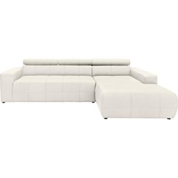 DOMO collection Ecksofa &raquo;BRANDON 289x177x80 cm, whlw. mit Sitztiefenverstellung, L-Form&laquo; mit Kopfteilverstellung, wahlweise Sitztiefenverstellung, L-