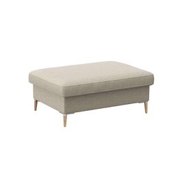 FLEXLUX Pouf &raquo;Fiore&laquo; Kaltschaum, F&uuml;&szlig;e Alu+ Eiche wei&szlig; Aluminium, Holz teilmassiv B/H/T: 97cm x 34cm x 66cm, Velvet