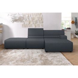 Egoitaliano Ecksofa &raquo;Babouche, Designsofa mit au&szlig;ergew&ouml;hnlichem Sitzkomfort zum Wohlf&uuml;hlen&laquo; grau 100% Polyester. Wasserabweisende Mikrofaser. B/H/T: 287cm x 80cm 