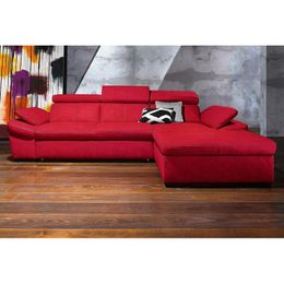 exxpo - sofa fashion Ecksofa &raquo;Salerno, Funktionssofa, Breite 280cm, hoher Sitzkomfort, L-Form&laquo; inkl. Kopf- und Armteilverstellung, wahlweise mit 