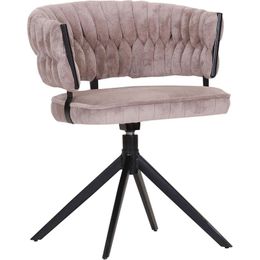 GUTMANN FACTORY Esszimmersessel beige 100% Polyester Polyester, Drehfunktion, B/H/T: 62cm x 76cm x 52cm