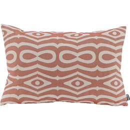 HOCK Dekokissen &raquo;Ruby&laquo; mit Strukturmuster, Kissenh&uuml;lle mit F&uuml;llung, 1 St&uuml;ck orange Baumwolle B/L: 40cm x 60cm, 1 Stk.