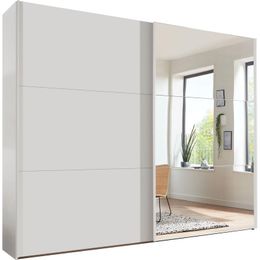Wiemann Schwebet&uuml;renschrank &raquo;Korfu&laquo; hochwertige Beschl&auml;ge wei&szlig; Glas, Holzwerkstoff B/H/T: 246,9cm x 236cm x 67cm, T&uuml;ren: 2 Stk.