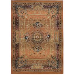 Theko Teppich &raquo;Gabiro 856&laquo; rechteckig 10 mm H&ouml;he Kurzflor, Orient-Optik, auch als L&auml;ufer, Wohnzimmer rosa Kunstfaser B : 90cm 1 Stk., 10mm, L: 160cm