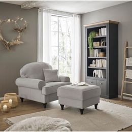OTTO home Sessel &raquo;Westminster, Set in hochwertigem Microfaserbezug, 5 Farben verf&uuml;gbar&laquo; Set, 1Sessel, 1 Hocker, 2 Stk. tlg. Enth&auml;lt Sessel & Hocker, 