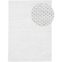CarpetFine Wollteppich &raquo;Sina, auch als L&auml;ufer&laquo; rechteckig 14 mm H&ouml;he Handweb Teppich, reine Wolle, meliert, handgewebt, weich & kuschelig beige Wolle 
