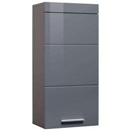 Welltime H&auml;ngeschrank &raquo;Avena&laquo; Badschrank mit 1 T&uuml;r & 1 Boden - (B/T/H) 37/23/77 cm grau graumatt, B/H/T: 37cm x 77cm x 23cm, T&uuml;ren: 1 Stk.