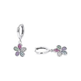 Prinzessin Lillifee Damen Paar Ohrh&auml;nger &raquo;Blume-Motiv&laquo; mit Zirkonia (synth.) bunt Silber 925 (Sterlingsilber)