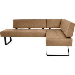 K+w Komfort & Wohnen K+W Komfort & Wohnen Eckbank &raquo;Spider II&laquo; Sitzsteppung, bequem durch Sandwichbauweise, 2 Stellma&szlig;e braun B/H/T: 227cm x 88cm x 165cm, Microfaser 1, 