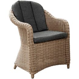 Destiny Gartensessel &raquo;MALAGA&laquo; Set, 2 Stk. tlg. Aluminium, Polyrattan, inkl. Auflagen beige Obermaterial: 100% Polyester. Miedereinsatz: 50% Polyester, 50% 