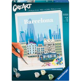 Ravensburger Malen nach Zahlen &raquo;CreArt, Farbenfrohes Barcelona&laquo; Made in Europe Einheitsgr&ouml;&szlig;e