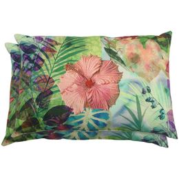 GO-DE Dekokissen &raquo;Klara&laquo; 2er Set bunt Baumwolle B/L: 60cm x 40cm, 2 Stk.