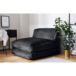Home Affaire Relaxsessel &raquo;Polly&laquo; Loungesessel mit Schlaffunktion, perfekt als G&auml;stebett, Daybed grau Samtvelours, B/H/T: 106cm x 86cm