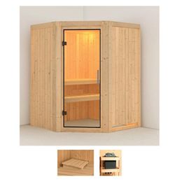 Karibu Sauna &raquo;Larin&laquo; Set, ohne Ofen beige ohne Ofen, (ohne Ofen)