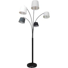 Salesfever Stehlampe &raquo;Maxim&laquo; E14 Lampenschirme und Arme beweglich grau 5, H: 213cm