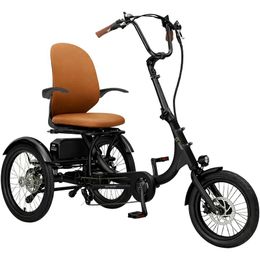 Sachsenrad Unisex SachsenRad &raquo;T6 Comfort faltbar mit Alarmanlage&laquo; 7 Gang Shimano Kettenschaltung Heckmotor 250 W braun 50cm, 16 Zoll (40,64cm)
