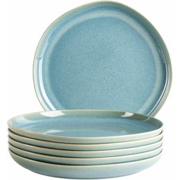 M&auml;ser M&Auml;SER Speiseteller &raquo;Cordelia, Teller Set aus Steinzeug&laquo; Geschirr-Set gr&uuml;n Steinzeug 27cm