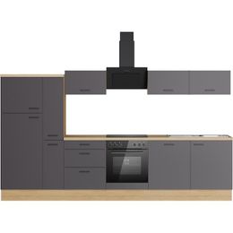 KOCHSTATION K&uuml;chenzeile &raquo;KS-Sion&laquo; Breite 330 cm, schnelle Montage mit OPTIsnap, wahlweise mit E-Ger&auml;ten B/H/T: 330cm x 186cm x 60cm, ohne E-Ger&auml;te