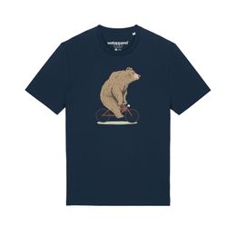 Watapparel Shirt 'Fahrradb&auml;r' male size XXL Beige / Dark blue / Brown / Black