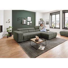 Die PlanBar Ecksofa &raquo;MP-IN15053 L-Form schmaler Schenkel&laquo; mit Kopfteilverstellung, wahlweise mit manueller Vorziehbank 88% Polyester; 12% Polyamid B/H