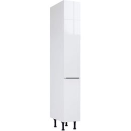 Optifit Apothekerschrank &raquo;Tara&laquo; mit 2 Vollausz&uuml;gen und 5 Ablagen, Soft-Close-Funktion, Breite 30 cm wei&szlig; wei&szlig;, B/H/T: 30cm x 211,8cm x 58,4cm, T&uuml;ren: 